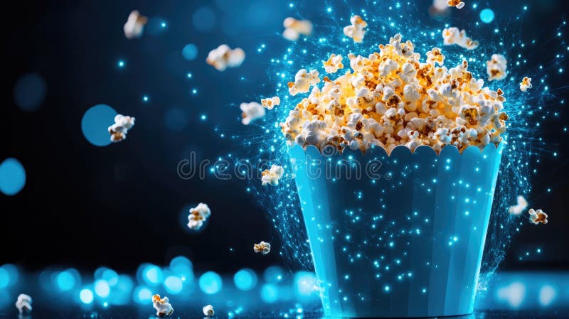Colorful Popcorn Explosion Against Dark Background Stock Photos - Free ...
