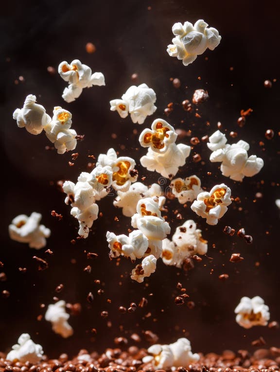 Popcorn Explosion Effect with Close Up Details for Creative Design ...
