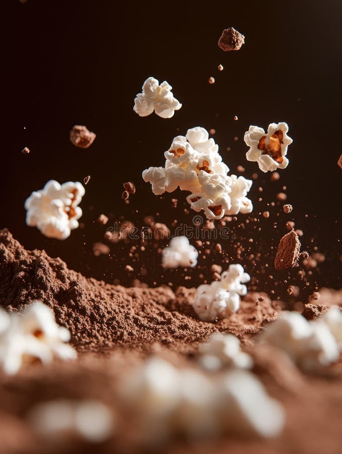 Popcorn Explosion Effect with Flying Pieces and Dynamic Movement Stock ...