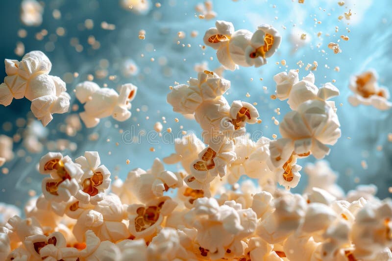 Popcorn Explosion, Flying Pop Corn, Cinema Concept, Copy Space Stock ...