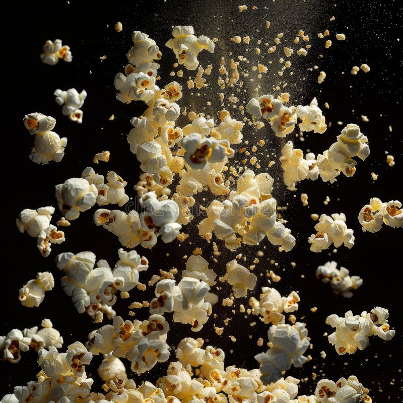 Popcorn Explosion, Flying Pop Corn, Cinema Concept, Copy Space Stock ...
