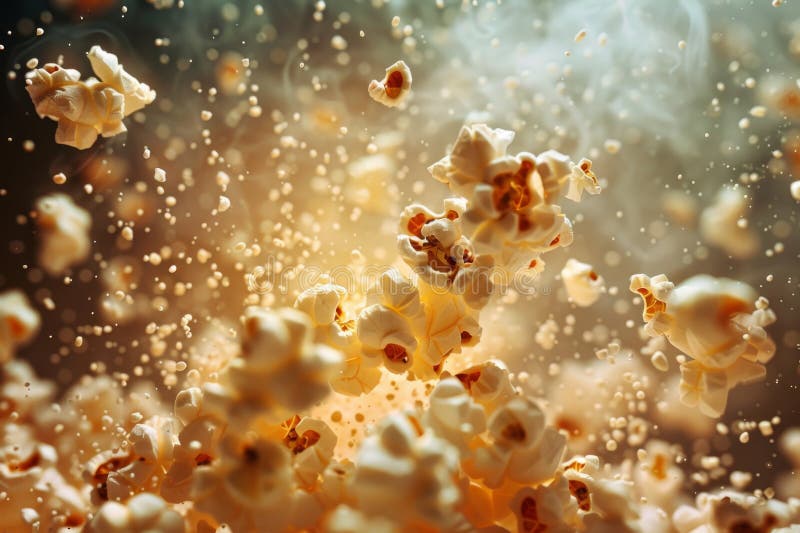 Popcorn Explosion, Flying Pop Corn, Cinema Concept, Copy Space Stock ...