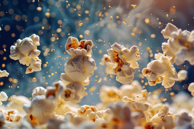 Popcorn Explosion, Flying Pop Corn, Cinema Concept, Copy Space Stock ...
