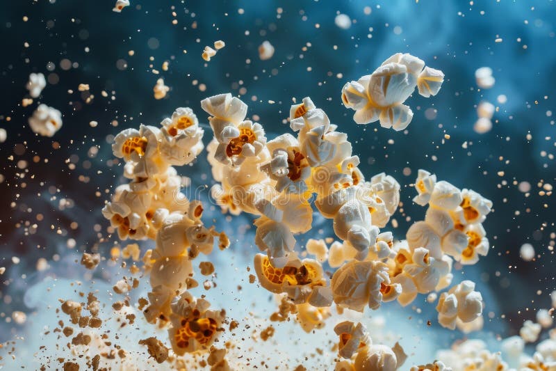 Popcorn Explosion, Flying Pop Corn, Cinema Concept, Copy Space Stock ...