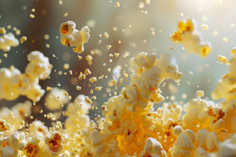 Popcorn Explosion, Flying Pop Corn, Cinema Concept, Copy Space Stock ...