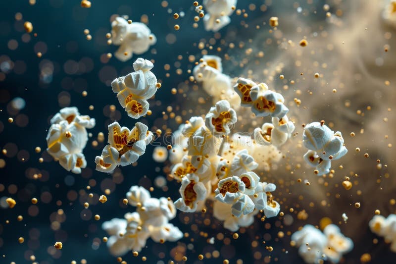 Popcorn Explosion, Flying Pop Corn, Cinema Concept, Copy Space Stock ...