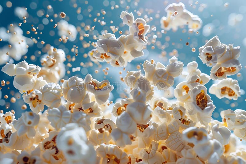 Popcorn Explosion, Flying Pop Corn, Cinema Concept, Copy Space Stock ...