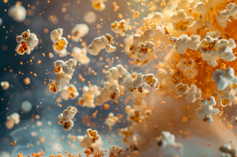 Popcorn Explosion, Flying Pop Corn, Cinema Concept, Copy Space Stock ...