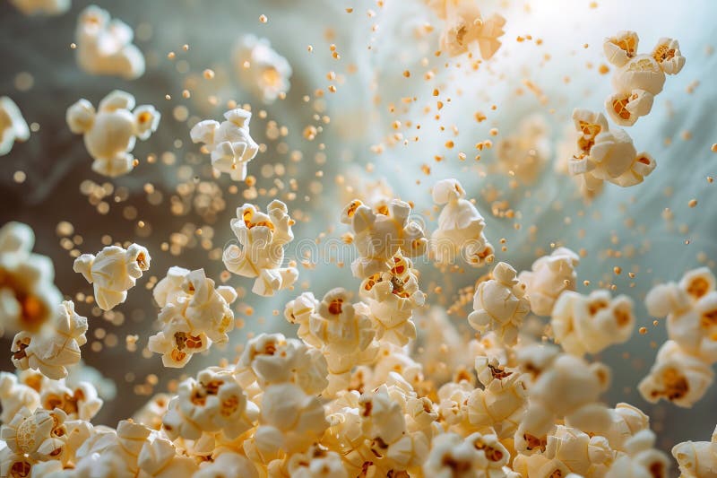 Popcorn Explosion, Flying Pop Corn, Cinema Concept, Copy Space Stock ...