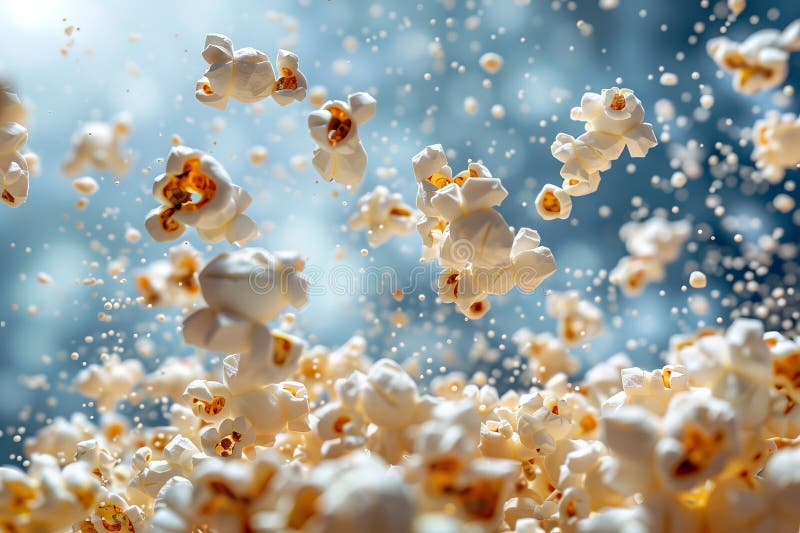 Popcorn Explosion, Flying Pop Corn, Cinema Concept, Copy Space Stock ...