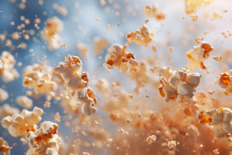 Popcorn Explosion, Flying Pop Corn, Cinema Concept, Copy Space Stock ...