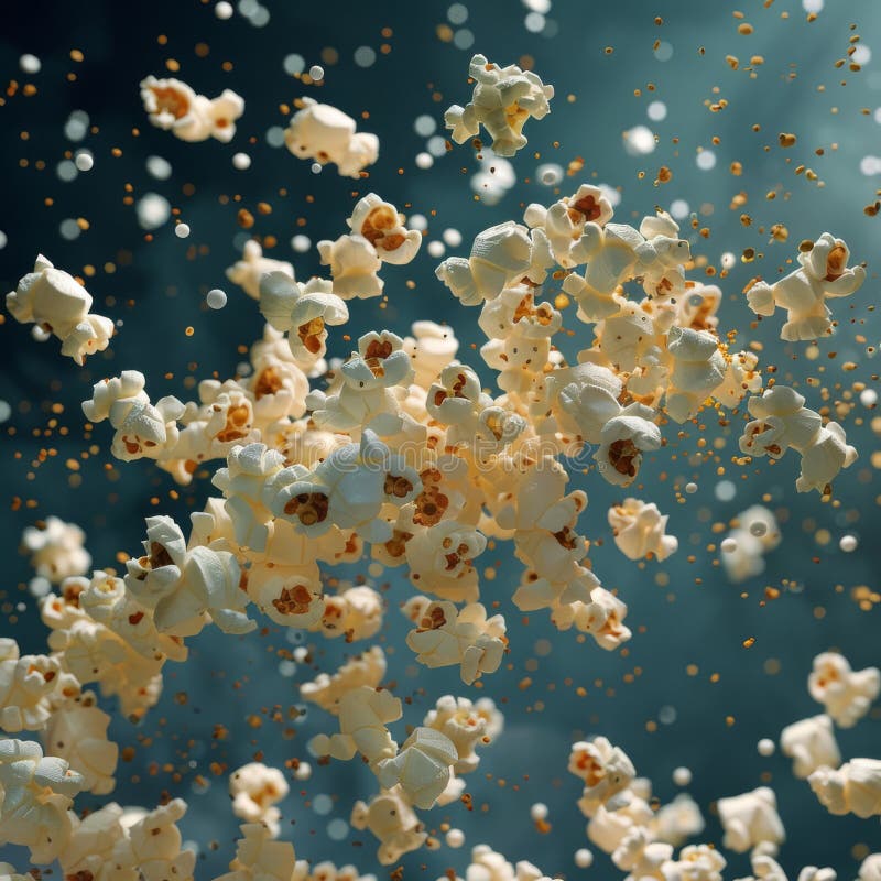 Popcorn Explosion, Flying Pop Corn, Cinema Concept, Copy Space Stock ...