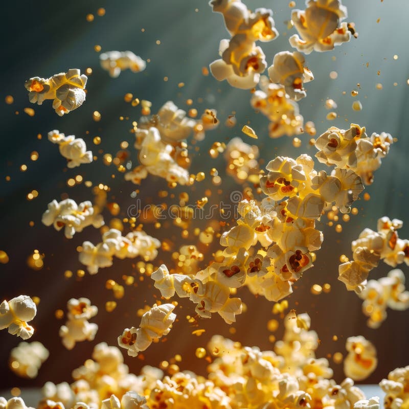 Popcorn Explosion, Flying Pop Corn, Cinema Concept, Copy Space Stock ...