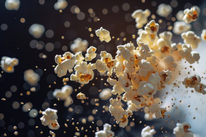 Popcorn Explosion, Flying Pop Corn, Cinema Concept, Copy Space Stock ...