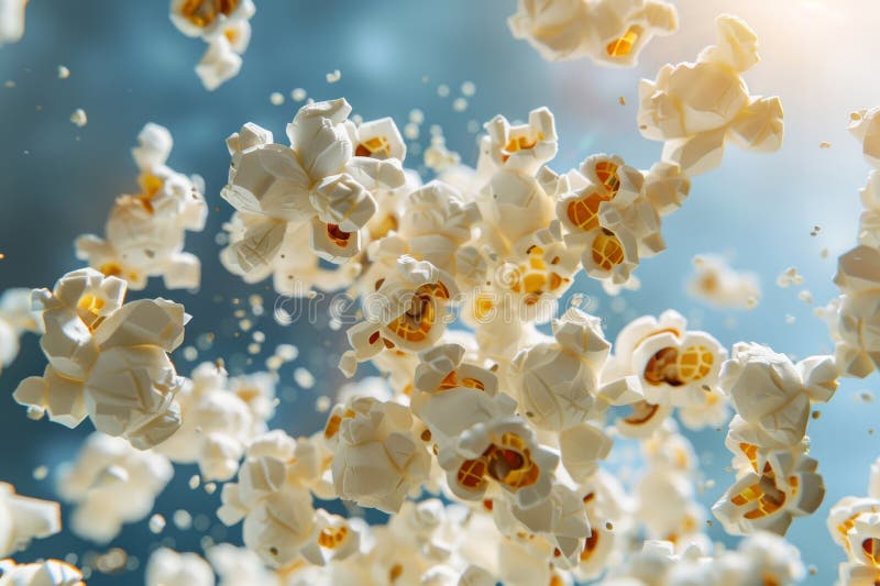 Popcorn Explosion, Flying Pop Corn, Cinema Concept, Copy Space Stock ...