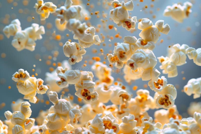 Popcorn Explosion, Flying Pop Corn, Cinema Concept, Copy Space Stock ...