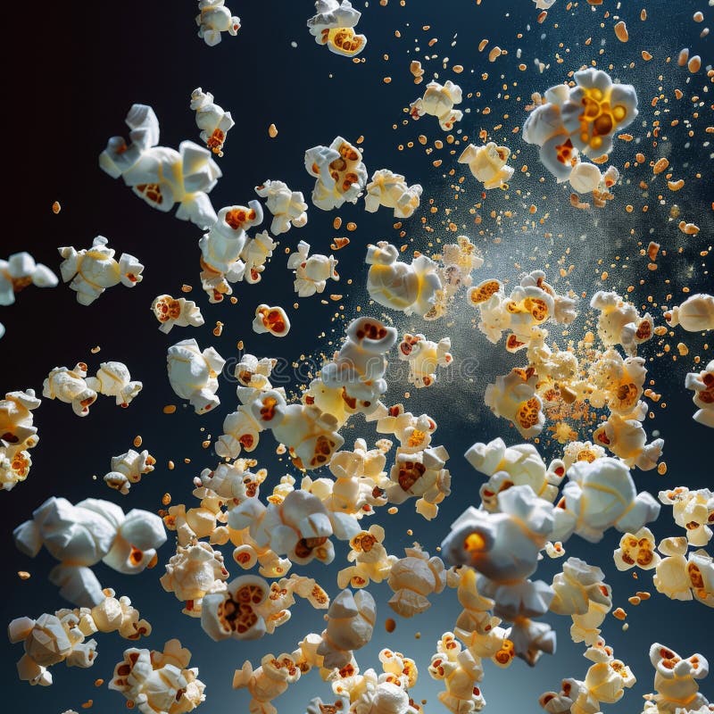 Popcorn Explosion, Flying Pop Corn, Cinema Concept, Copy Space Stock ...