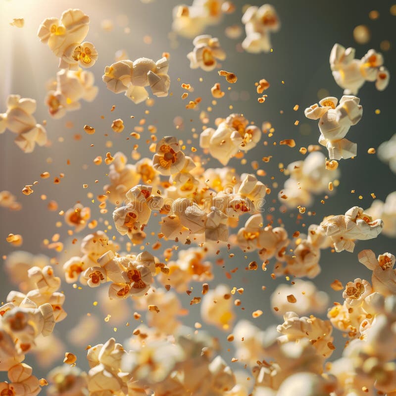 Popcorn Explosion, Flying Pop Corn, Cinema Concept, Copy Space Stock ...