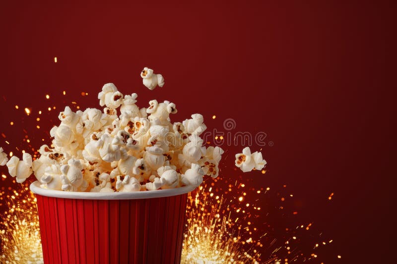 Popcorn Explosion, Generated Ai Image Stock Illustration - Illustration ...