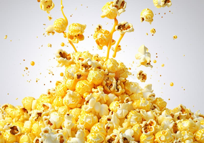 Popcorn explosion stock illustration. Illustration of film - 304098451
