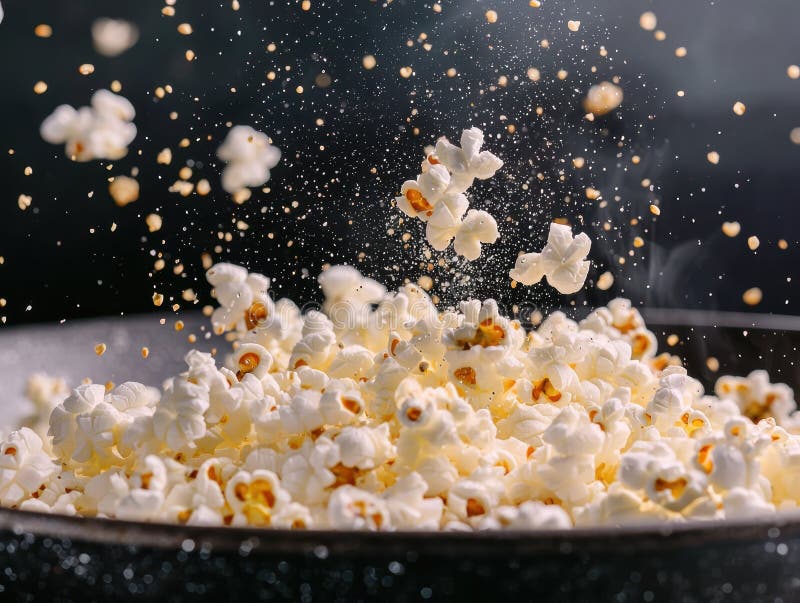 Popcorn Explosion, Generated Ai Image Stock Illustration - Illustration ...