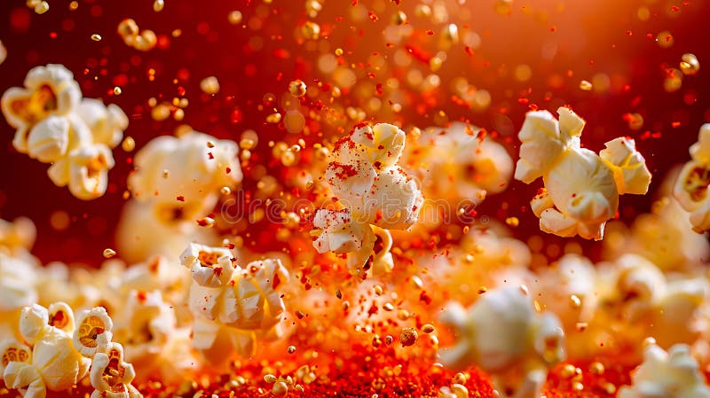 Popcorn Falling from the Air Stock Photo - Image of powder, underwater ...
