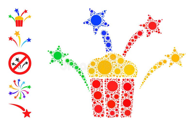 Popcorn Fireworks Icon - Viral Collage and More Icons Stock Vector ...