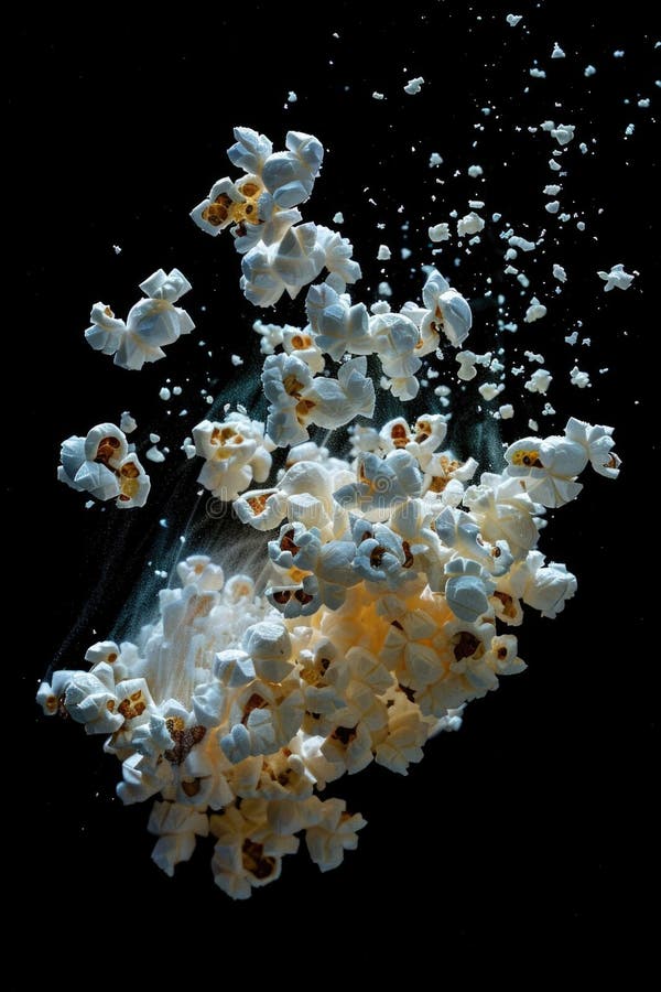 Popcorn Floating Air Perfect Food Entertainment Concepts Stock Photos ...