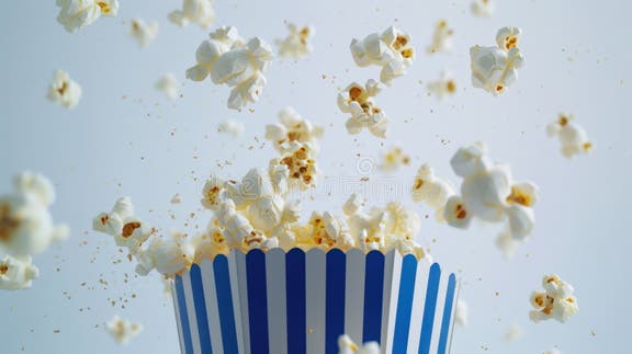 The Popcorn Flying in Air. AI Generated Stock Photo - Image of airborne ...