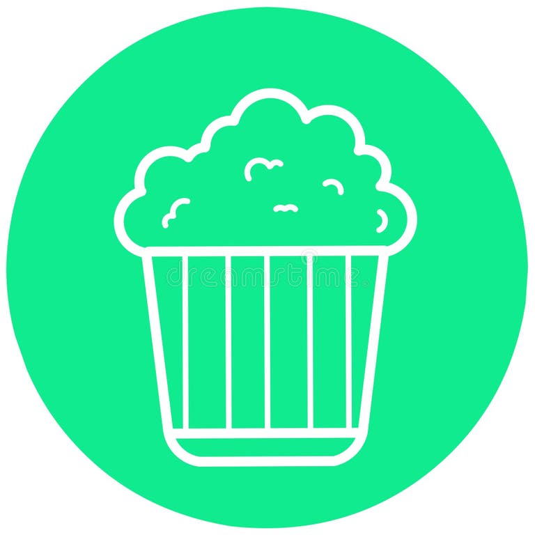 Popcorn Food Design Shadow Icon, Web Corn Box Snack Element Vector ...