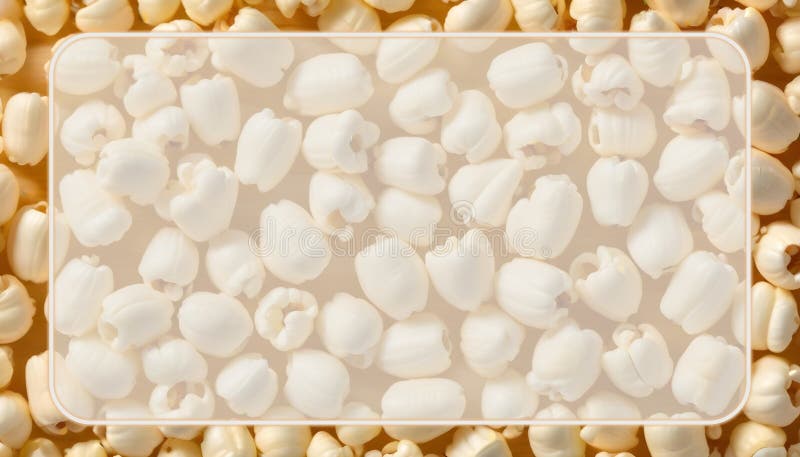 Popcorn Frame Background Crispy Fluffy Perfect Cinema Snack Corn ...