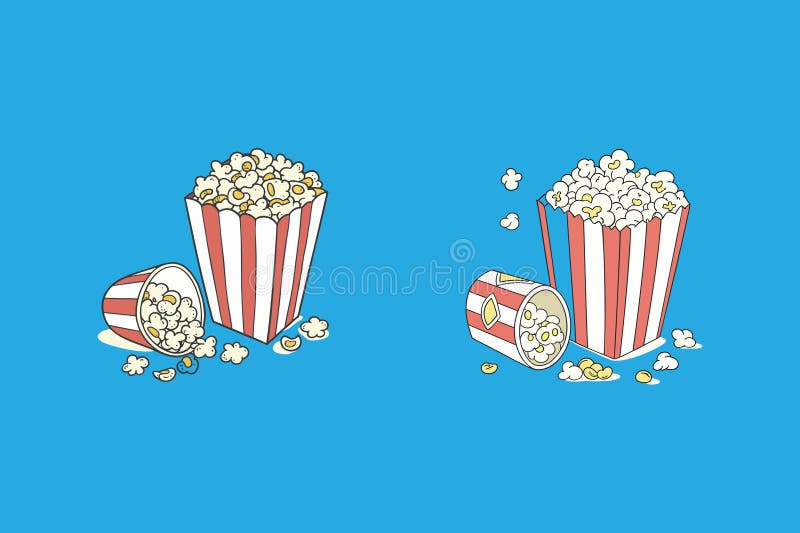Popcorn , Full Body Realistic Image, Vector Illustration . Stock ...