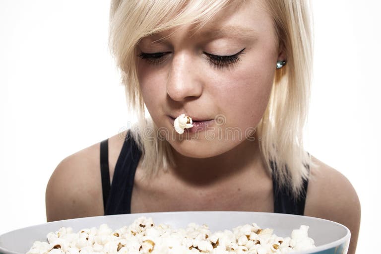 Popcorn girl stock image. Image of repertory, mascot - 59544779