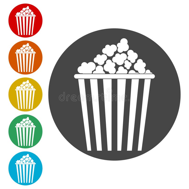 Popcorn icon, Cinema icon stock vector. Illustration of corn - 182381995