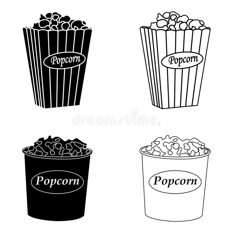 Popcorn icon design stock vector. Illustration of icon - 324625962
