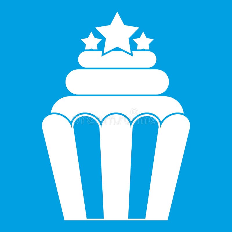 Popcorn icon white stock vector. Illustration of menu - 96359581