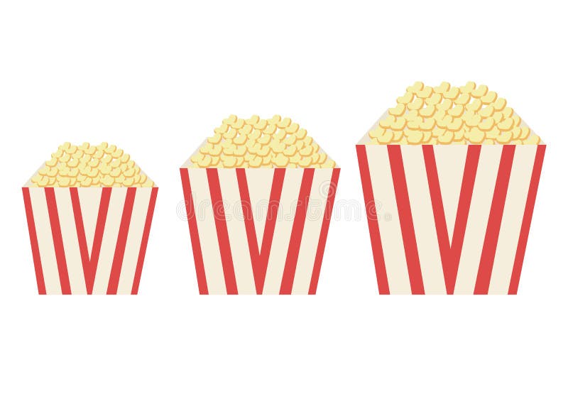 Popcorn Illustration with Three Types of Popcorn Stock Vector ...