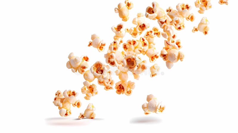 Popcorn Isolated on White Background, Clipping Path Included for Easy ...