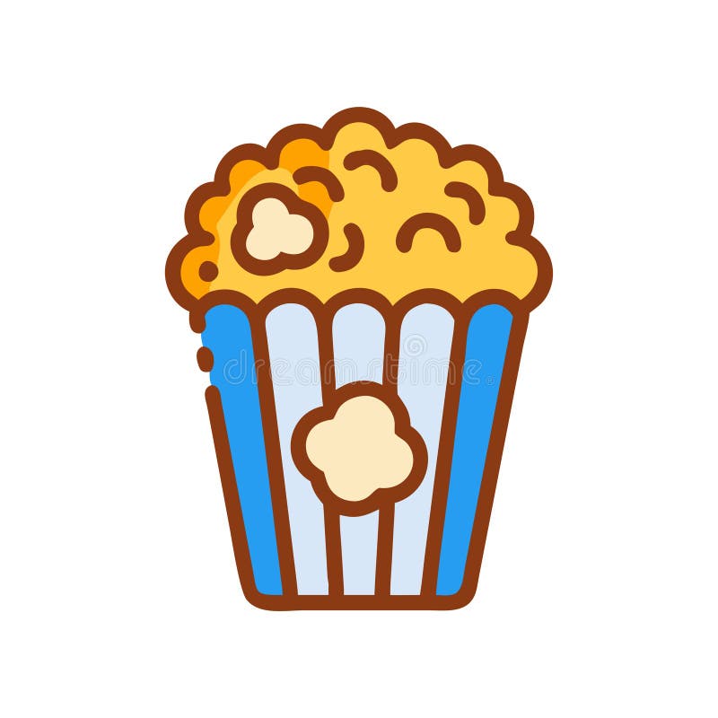 Popcorn Kernel Icon for Snacks Stock Illustration - Illustration of ...