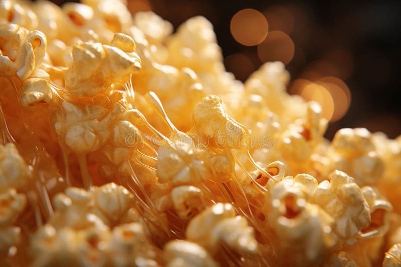 Popcorn Kernel Macro Shot Showcasing the Stock Illustration ...