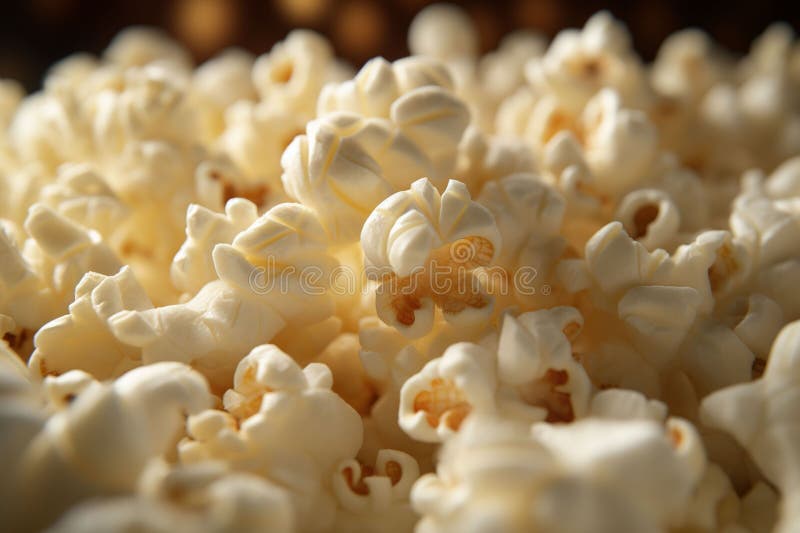 Popcorn Kernel Macro Shot Showcasing the Stock Illustration ...