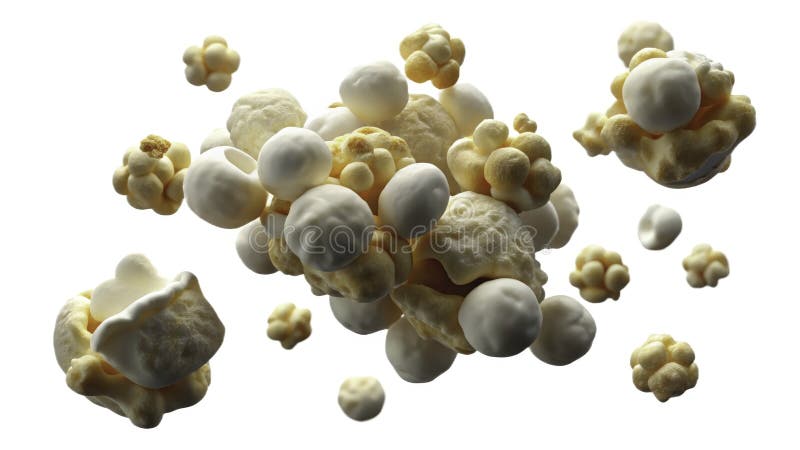 Popcorn Kernels Burst in Mid-air Creating a Fun and Playful Visual ...