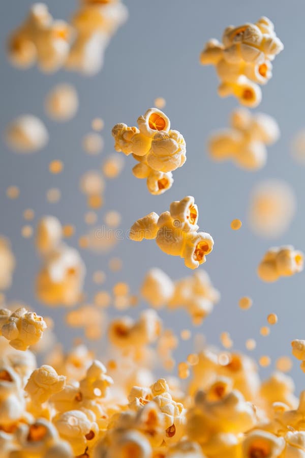 Popcorn Kernels Exploding in the Air, Creating a Delightful Snack ...