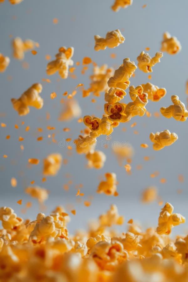 Popcorn Kernels Exploding in the Air, Creating a Delightful Snack ...