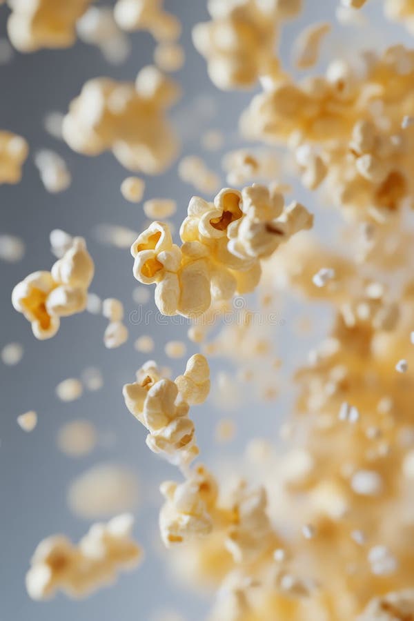 Popcorn Kernels Exploding in the Air, Creating a Delightful Snack ...