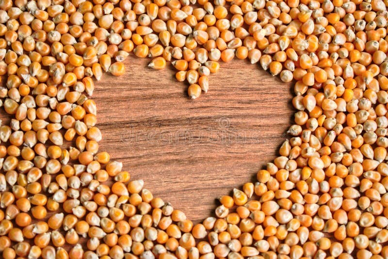 Popcorn Kernels Heart stock image. Image of grain, popcorn - 82867971