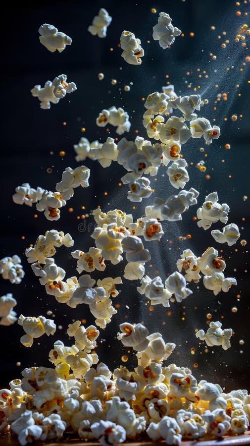 Popcorn Kernels Popping in Motion Stock Photo - Image of gold, motion ...