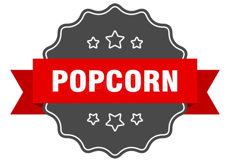 Popcorn label stock vector. Illustration of vignette - 194927006