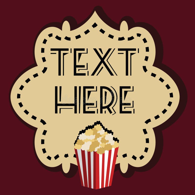 Popcorn Label. Vector Illustration Decorative Design Stock Vector ...