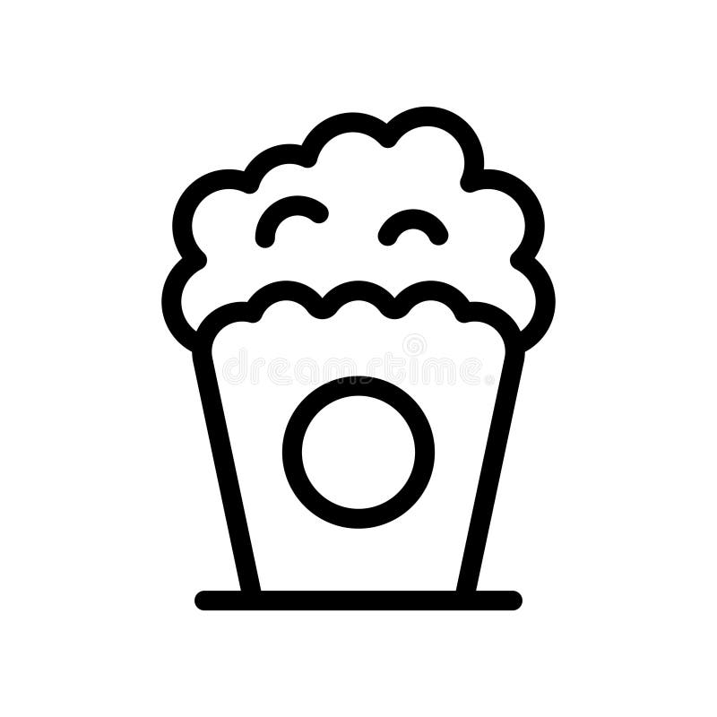 Popcorn Line Icon Illustration Vector Graphic Stock Vector ...